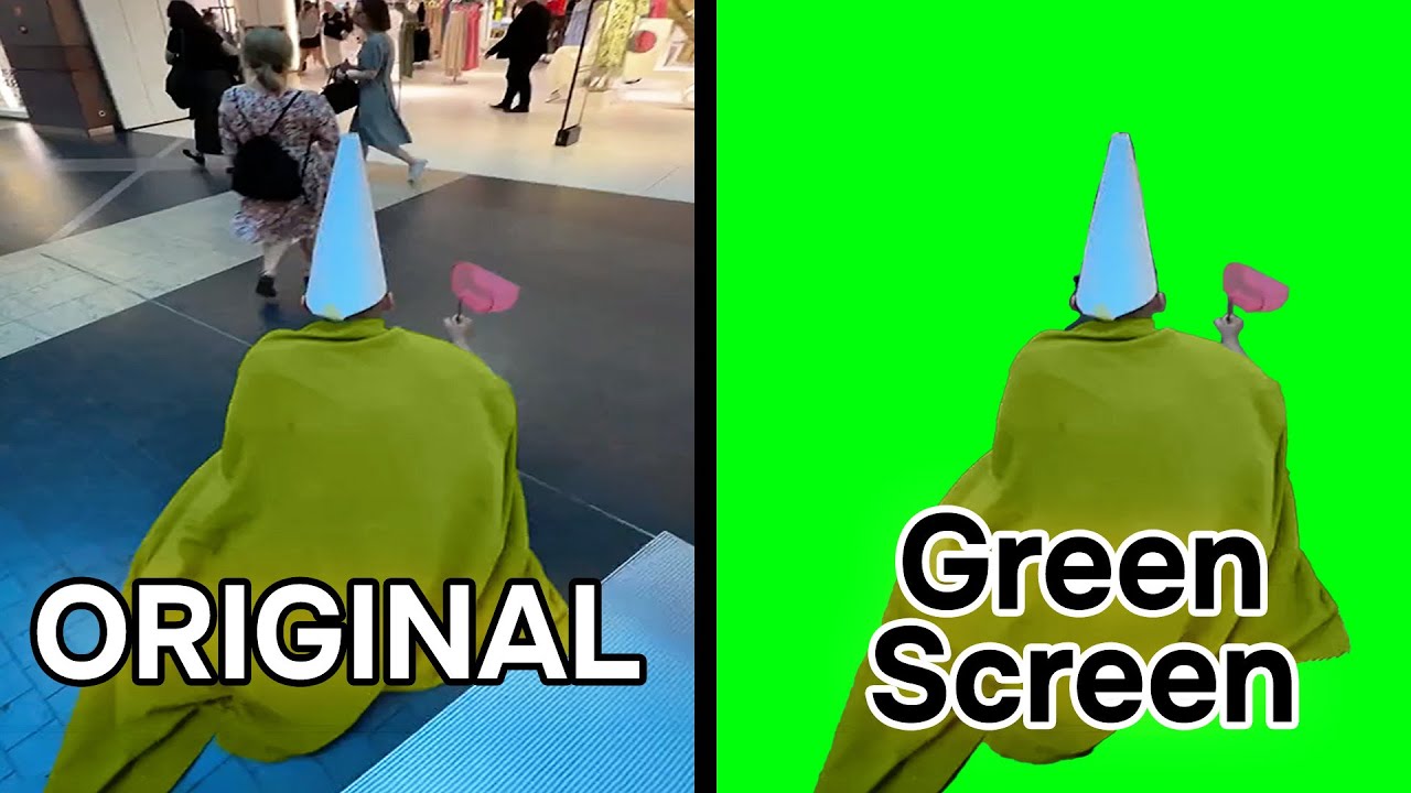 Tiny Green Mall Wizard Original vs Green Screen | green wizard mall - YouTube