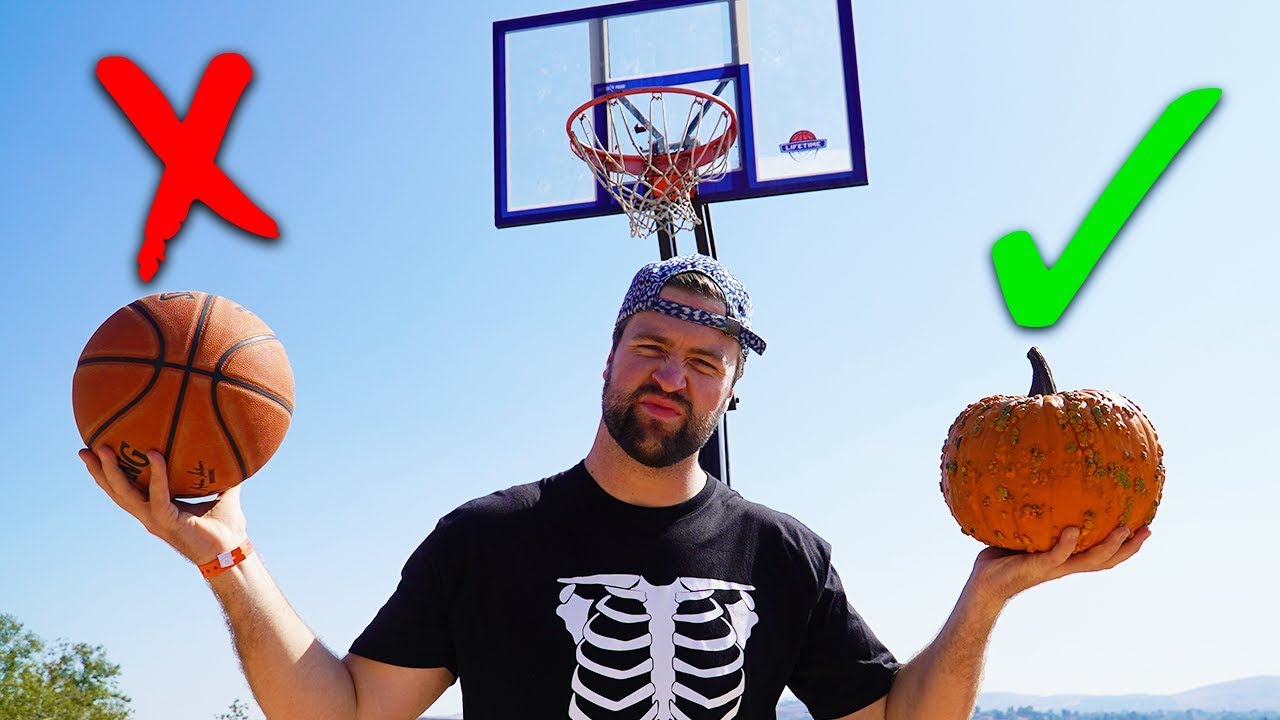 PUMPKIN BASKETBALL CHALLENGE - YouTube