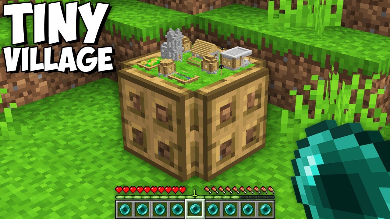I found this SMALLEST TINY VILLAGE with Villagers in My Minecraft World ...