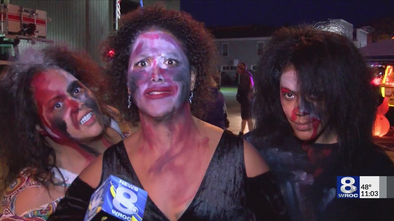 Brockport zombie mob shocks, and hundreds line up for haunted ...