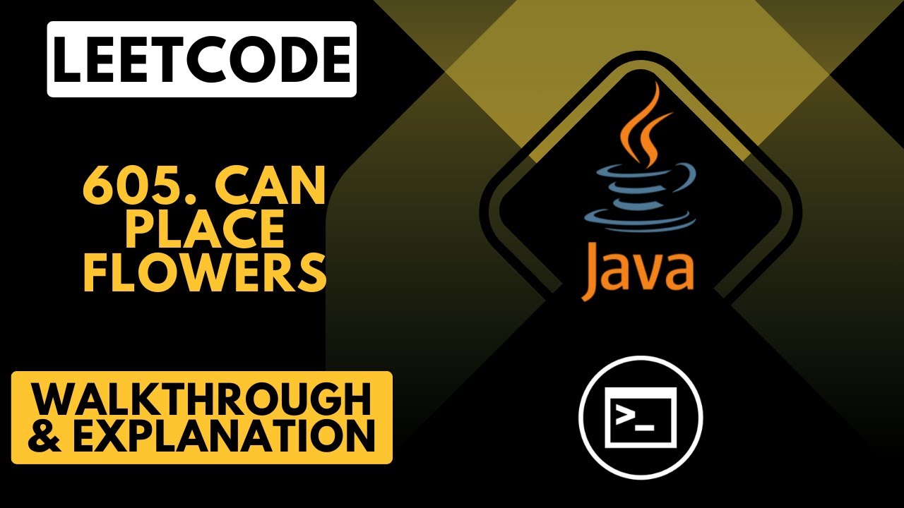 Leetcode 605 Can Place Flowers Java Youtube