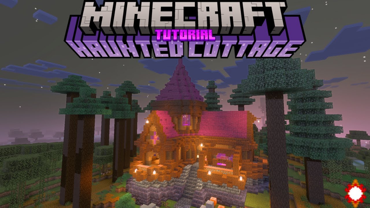 Minecraft How to Build a Starter Haunted House / Spooky Cottage ...