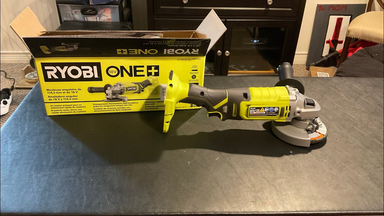 Quick overview and review of the Ryobi 18 volt 4.5 inch cordless angle ...