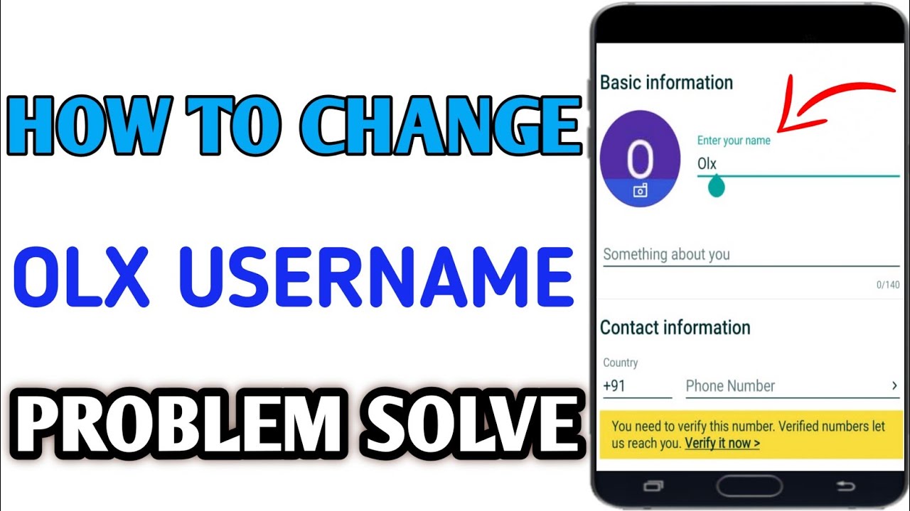 How To Change Olx Username // Olx Username Change - YouTube