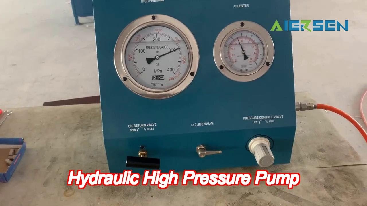 model ahp3000.1 air driven high pressure pump unit 2500bar - YouTube