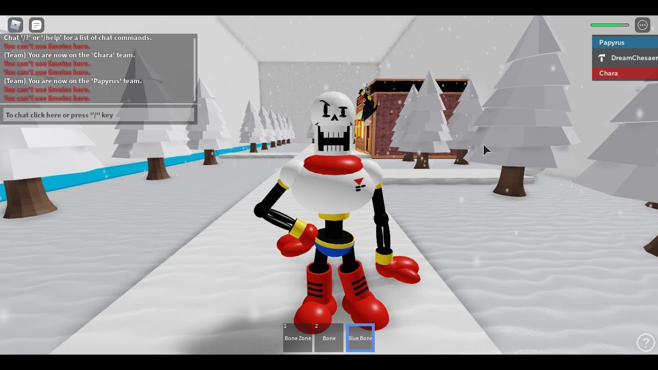 Roblox | Papyrus vs Chara | Normal Papyrus Showcase - YouTube