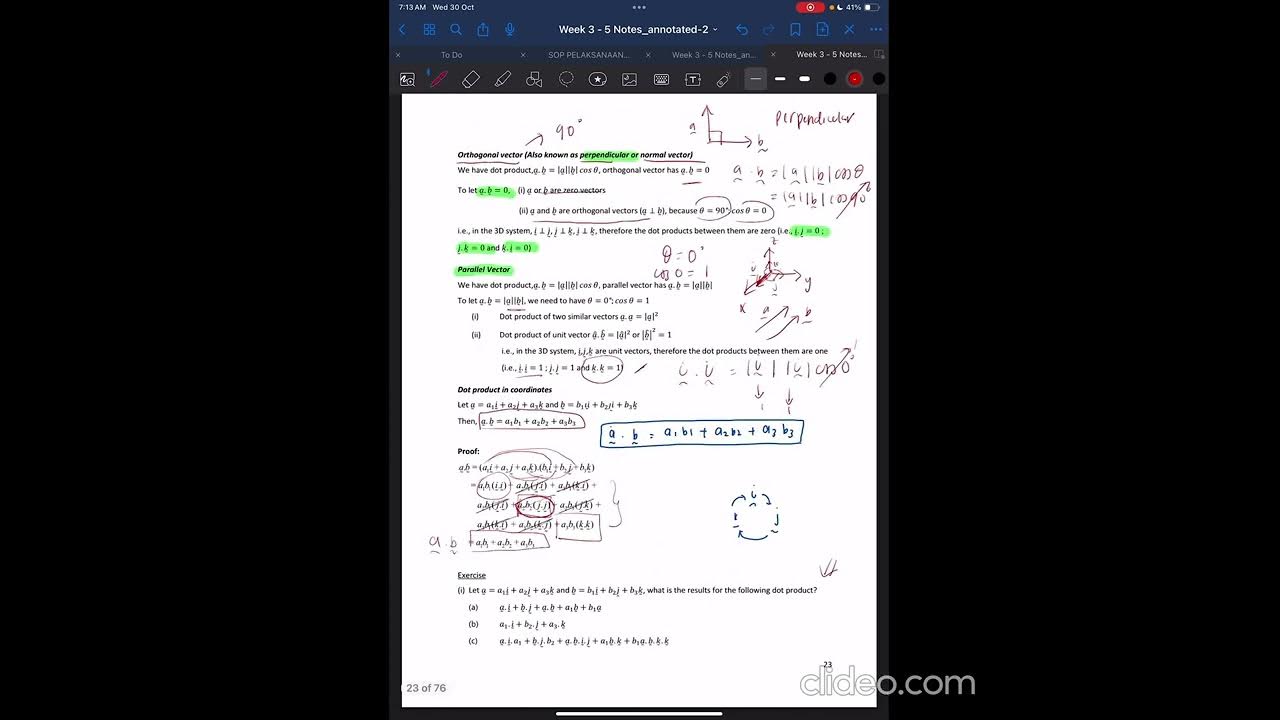 Dot product, application of dot product in geometry, application in geometry - YouTube
