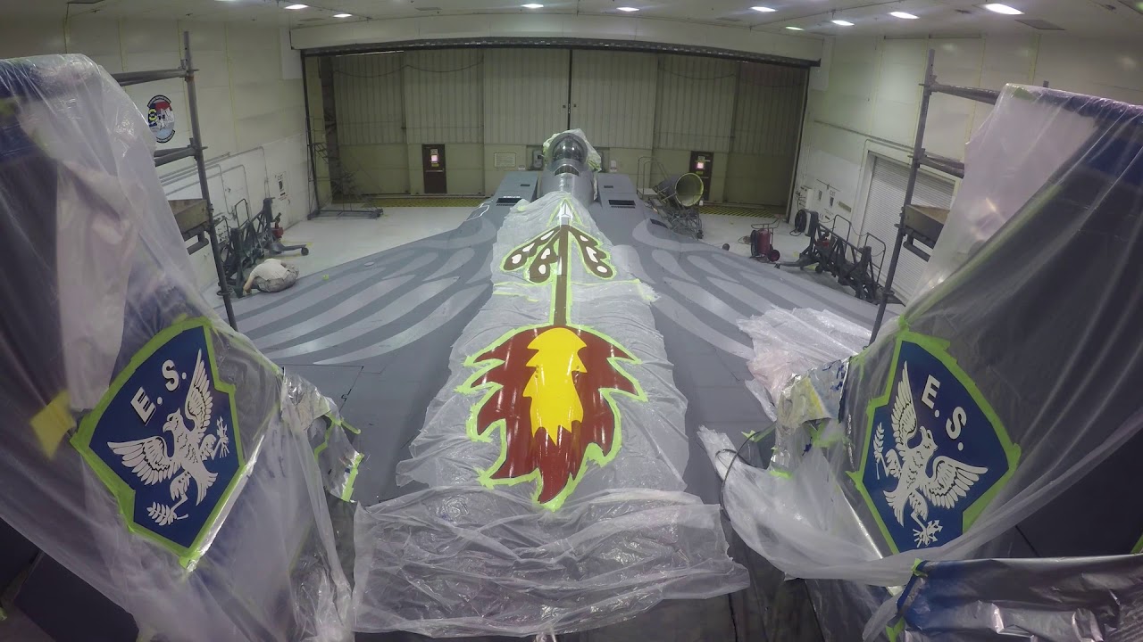 75th Anniversary F-15E Strike Eagle Paint Job Time-lapse - YouTube