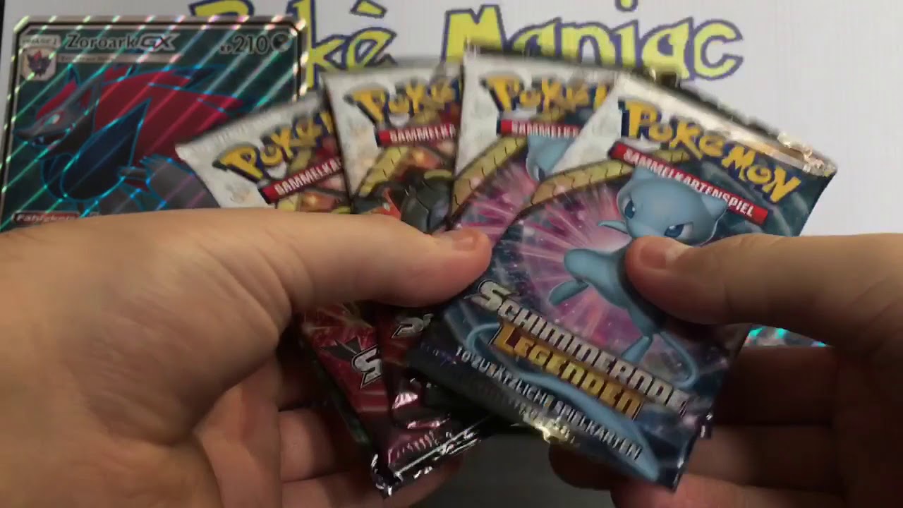 Zoroark GX Box mit SCHIMMERNDE LEGENDEN Booster Packs deutsch - YouTube