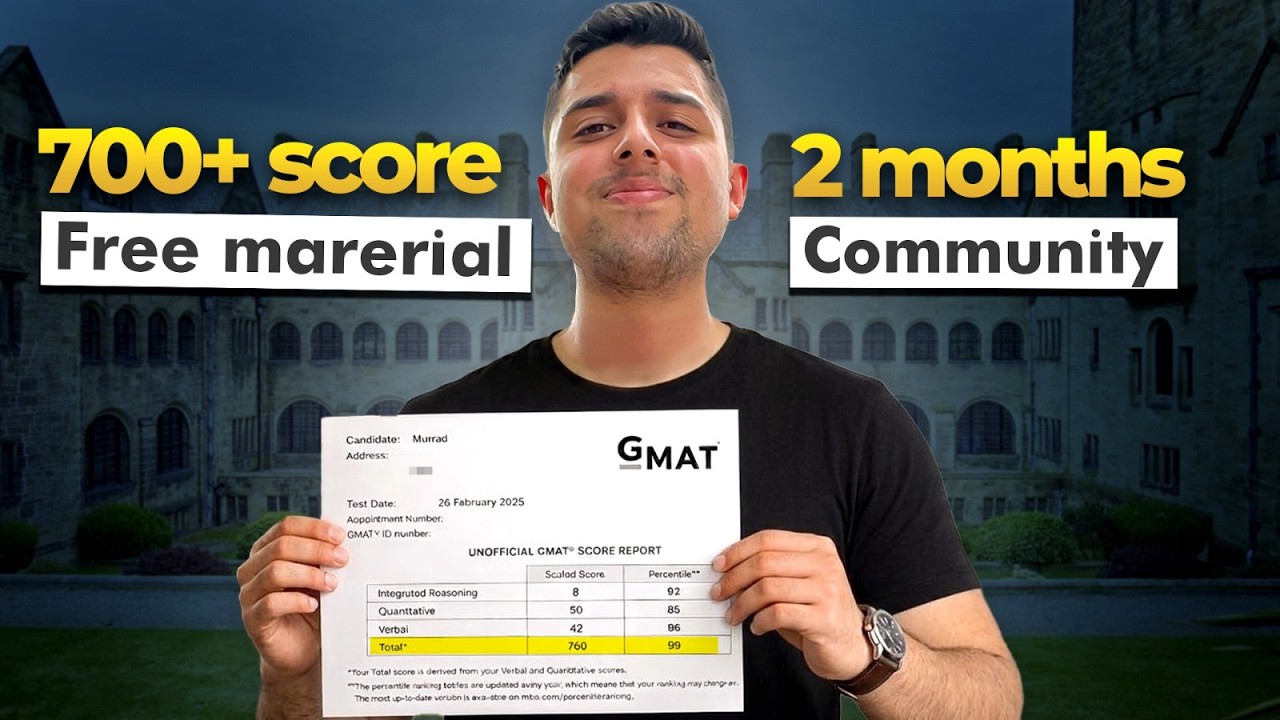 How To Get 700+ on GMAT with FREE Material in 2 months - YouTube