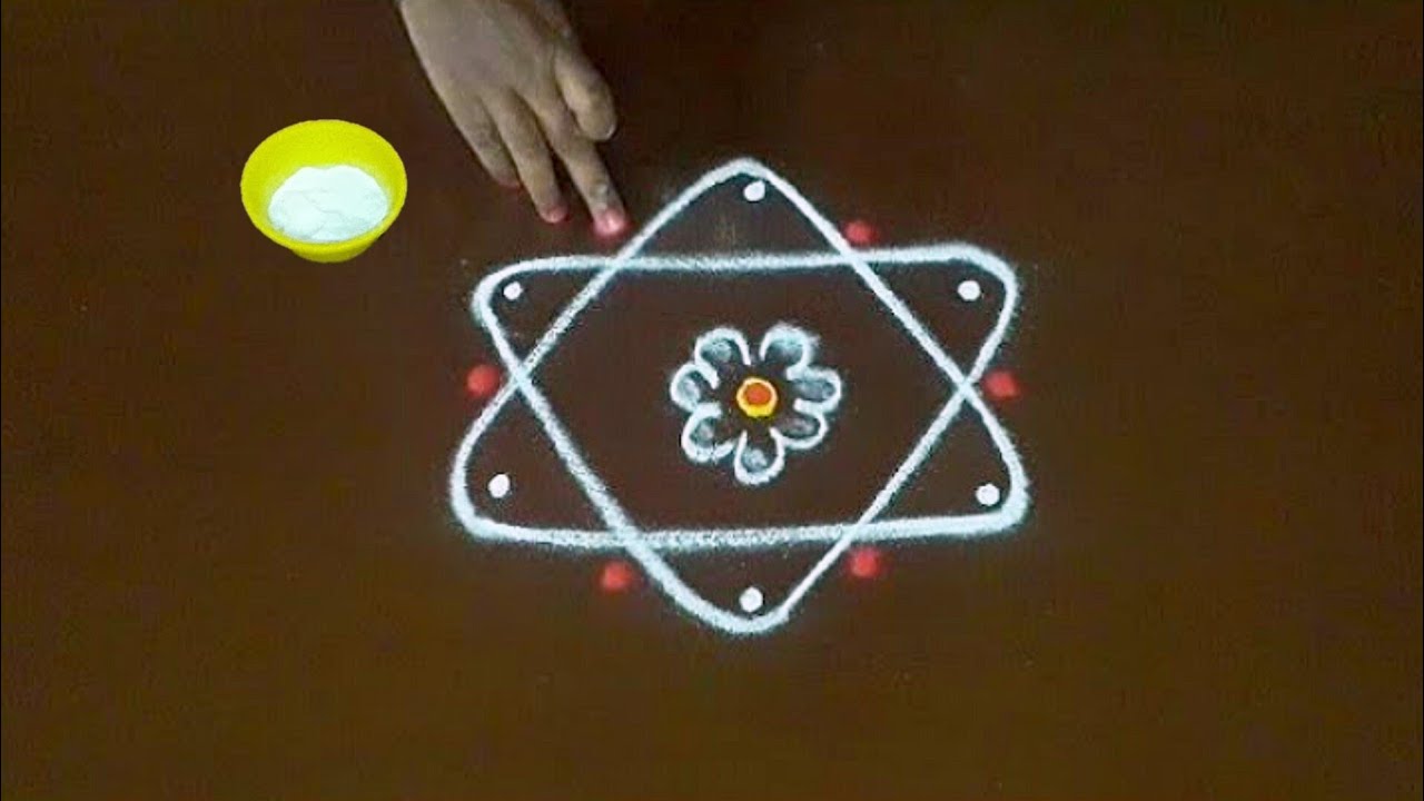 Varalaxmi Pooja star kolam|3*2 dots friday #rangoli |sravana masam ...