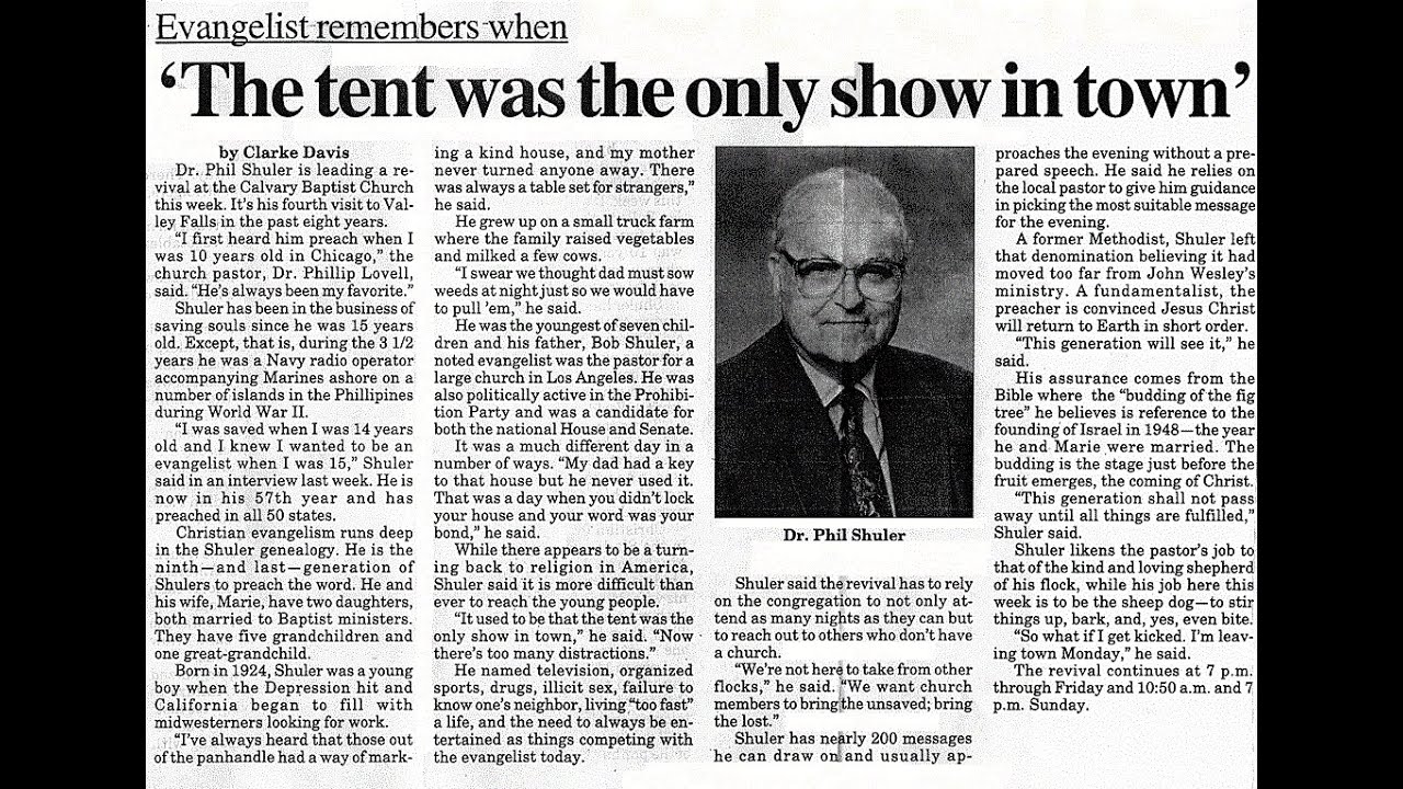 The Second Coming Of Christ by Dr Phil Shuler - 1980 - Audio Only - YouTube