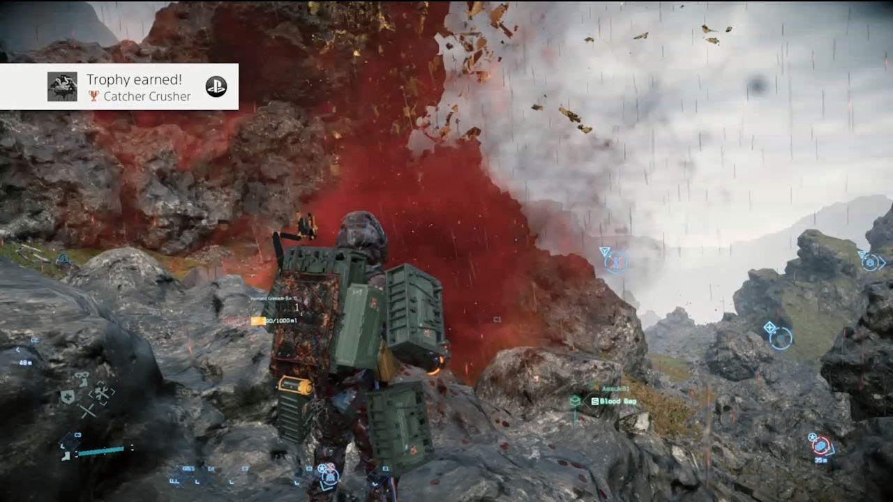Death Stranding Catcher Crusher Trophy - First BT Fight - YouTube