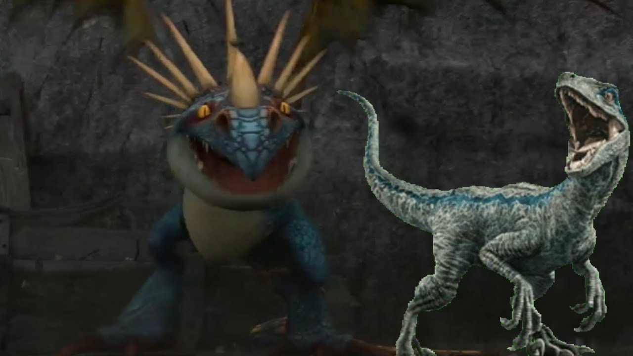 Deadly Nadder vs Blue The Velcoraptor - YouTube