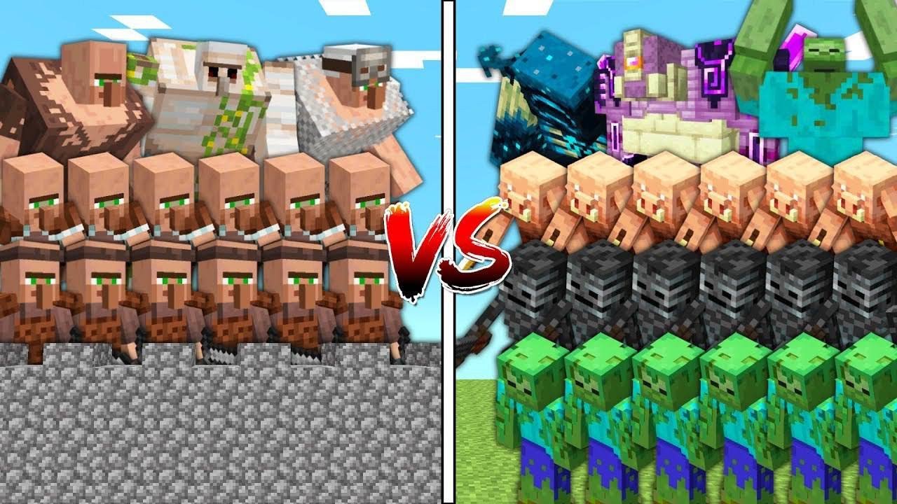 ARMY OF RESIDENTS vs EVERY MINECRAFT ARMY | Minecraft Mob Battle - YouTube