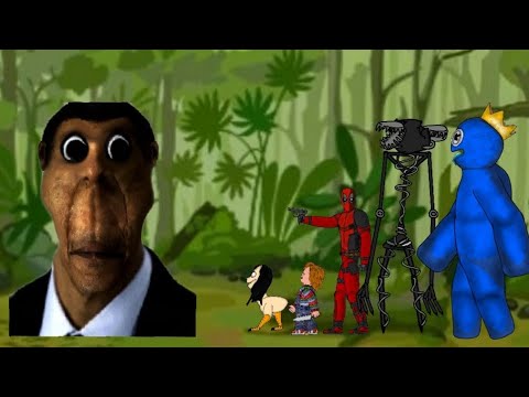 Obunga vs Deadpool, Blue Rainbow Friend, Chucky, Momo and Backrooms ...