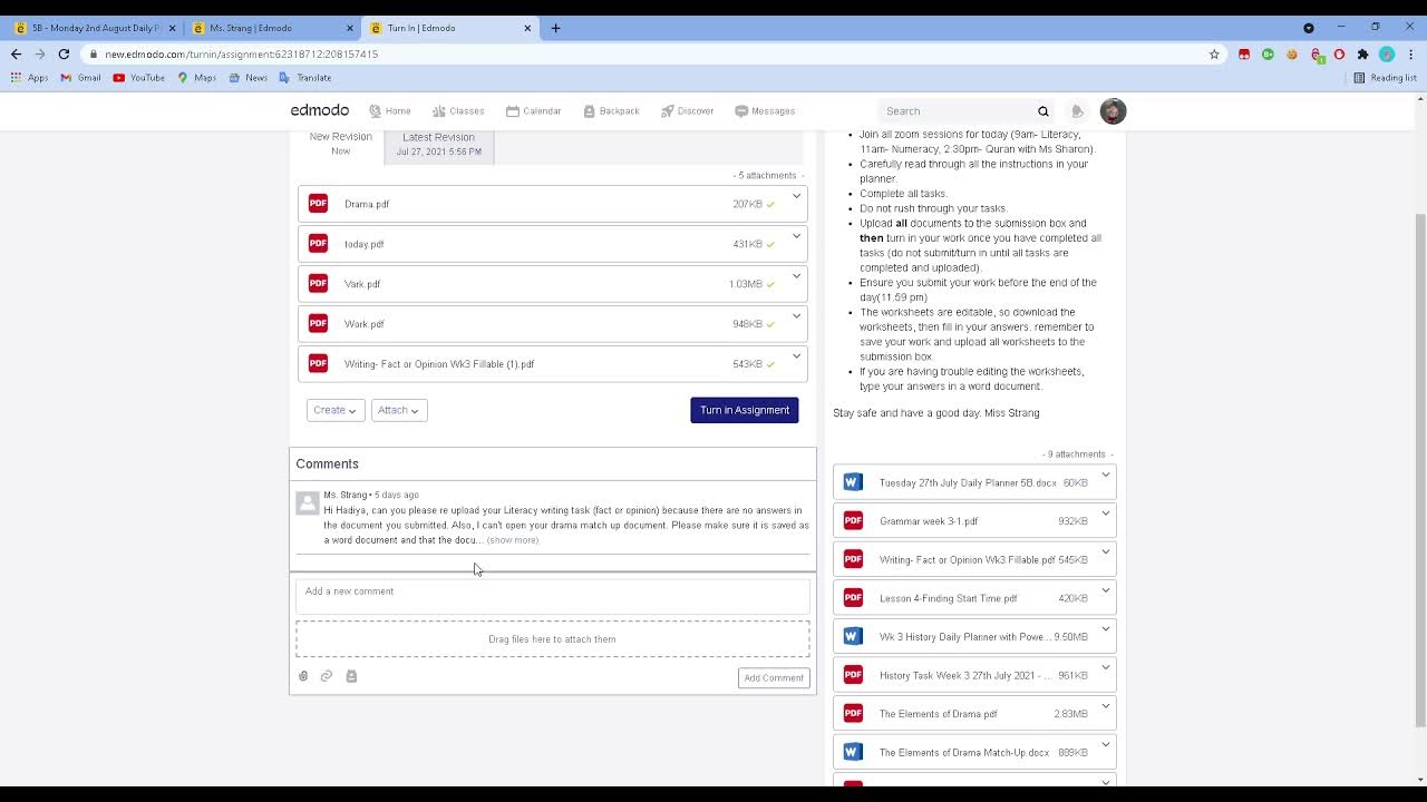 How to resubmit assignment on Edmodo - YouTube