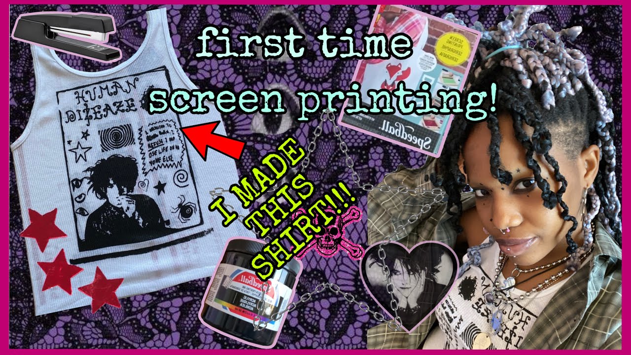 DIY screen printing for the first time + tips/tutorial - YouTube