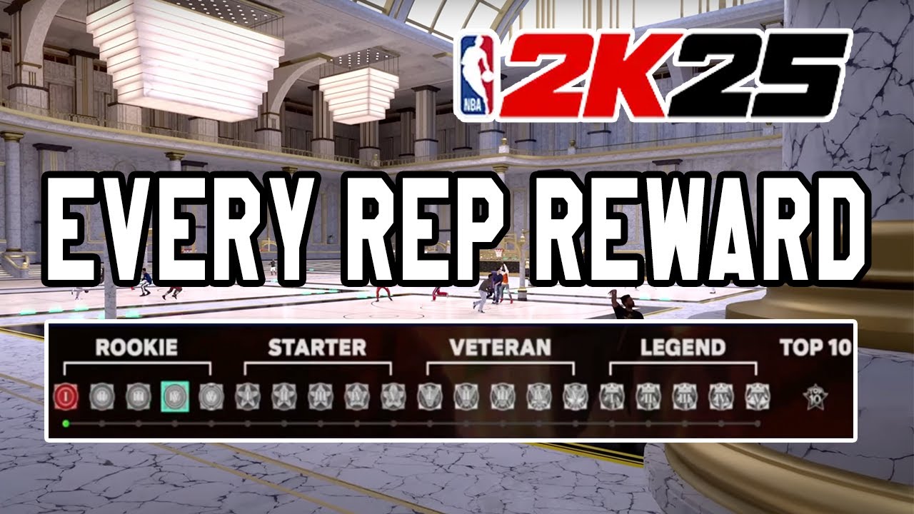 Every REP REWARD in from ROOKIE 1 to LEGEND 5 in NBA 2K25 - YouTube