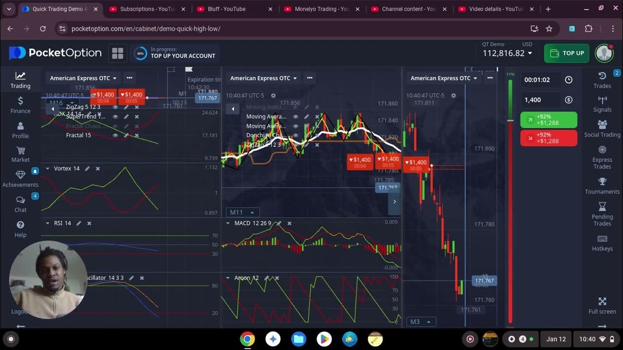 Like & Sub | Binary Option | Quick demo account trading | Mastering Monelyo Strategy . P49 - YouTube
