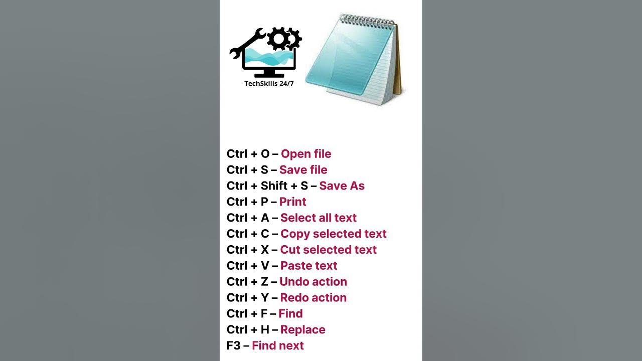 computer notepad shortcut key #shortcut #computer #keyboard - YouTube