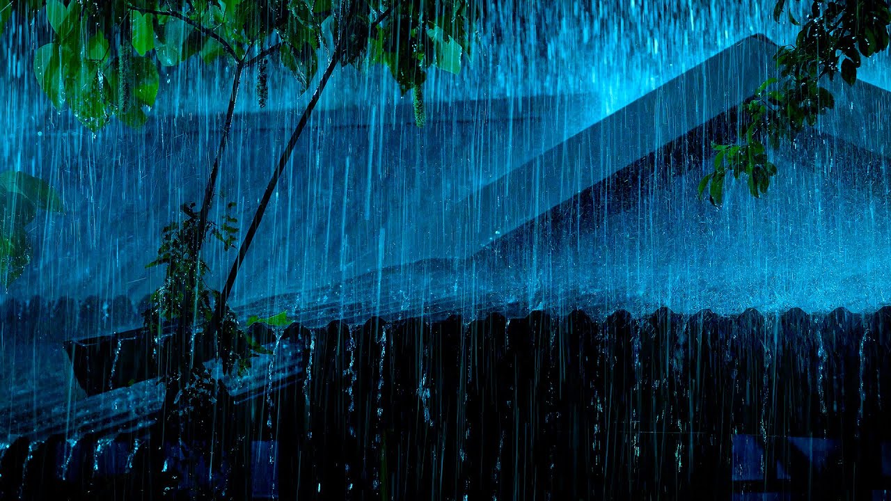 (NO ADS) Rainy Night Therapy 🌧️ 3 Minutes to Deep Sleep with Heavy Rain ...