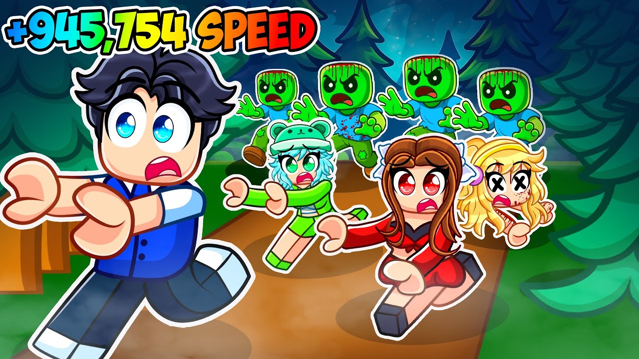 Every Second +1 SPEED to escape Roblox zombies... - YouTube