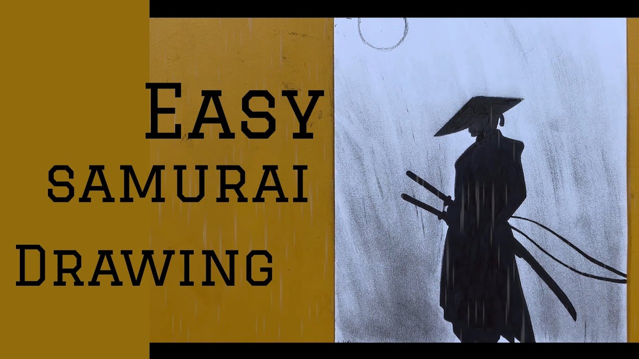 A beginner drawing (Easy samurai drawing) Draw step-by-step samurai ...