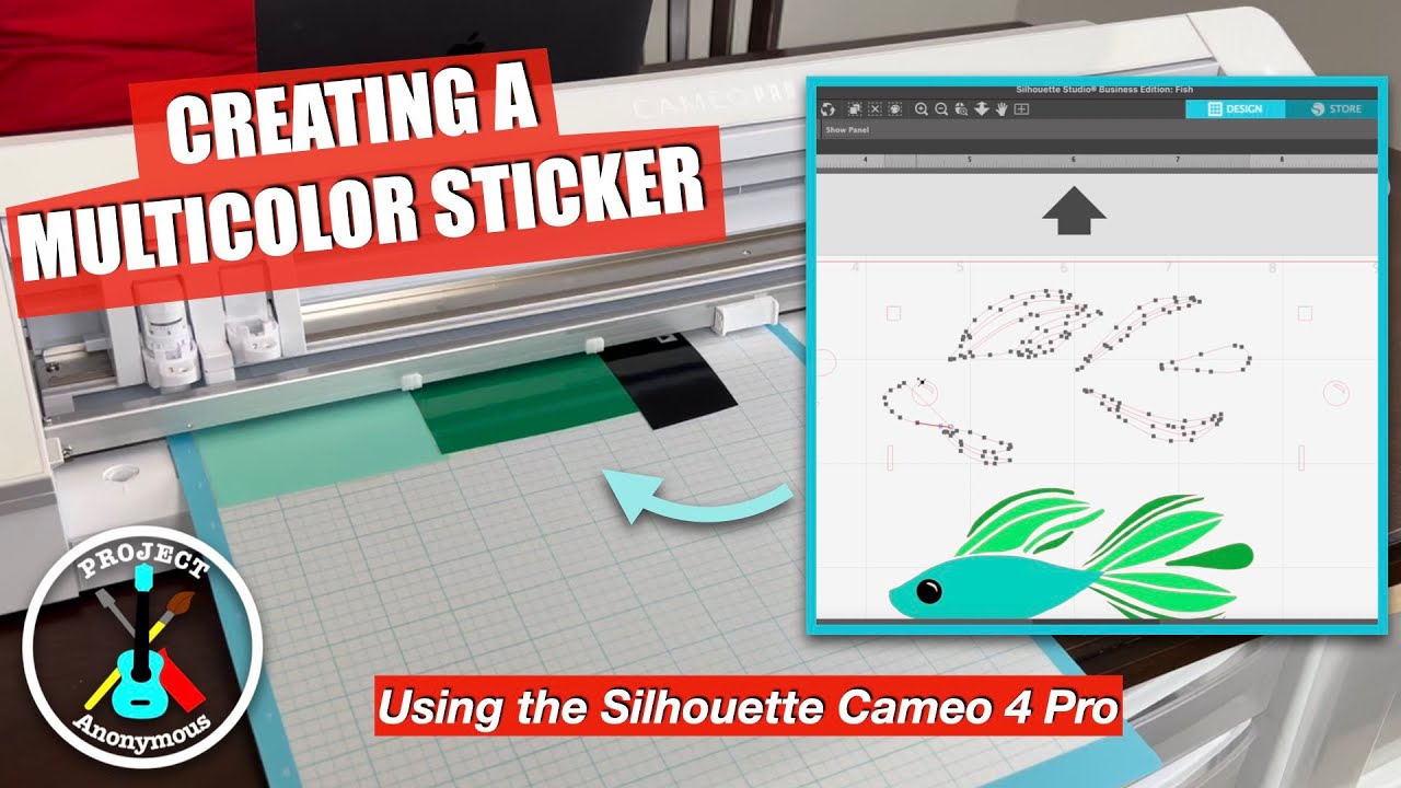 Creating a Multicolor Sticker Using the Silhouette Cameo 4 Pro - YouTube