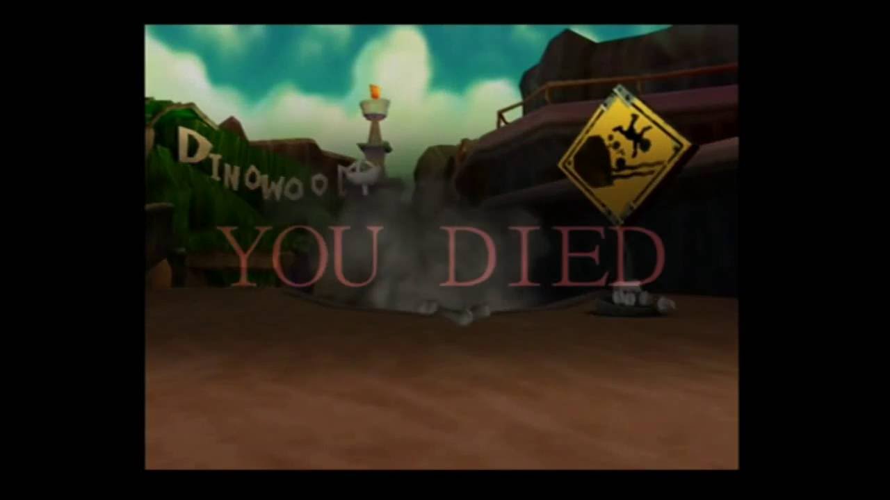 Crash Tag Team Racing all Die-O-Ramas with Dark Souls "You Died" death ...