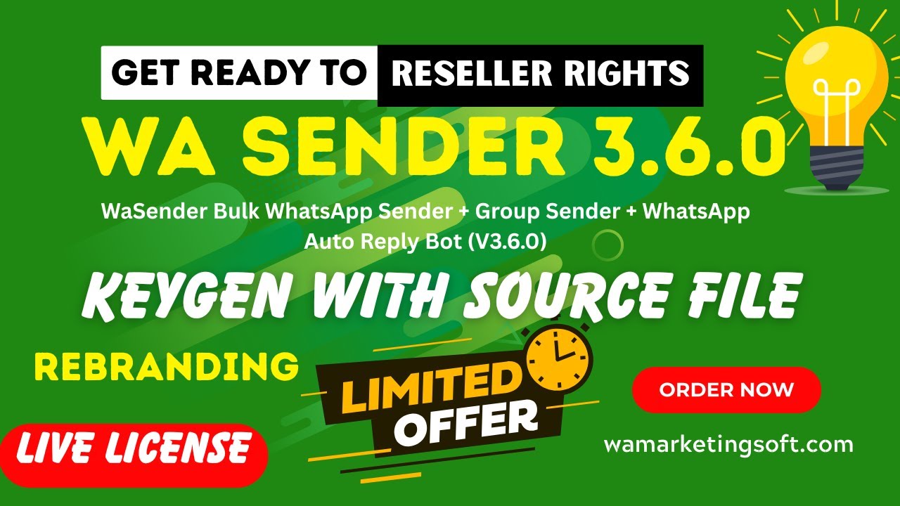 WA Sender 3.6.0 Source Code Full Reselling Rights & Rebranding Guide ...