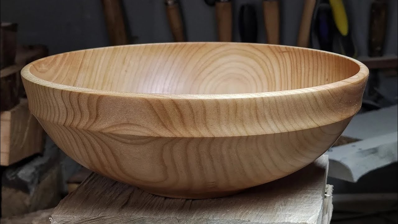 Big cherry bowl....From log to bowl in 1 hour.... - YouTube