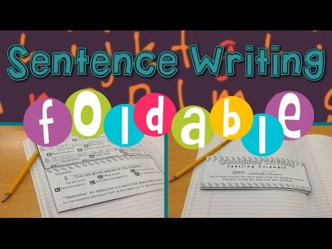Spelling Foldable: Sentence Writing - YouTube