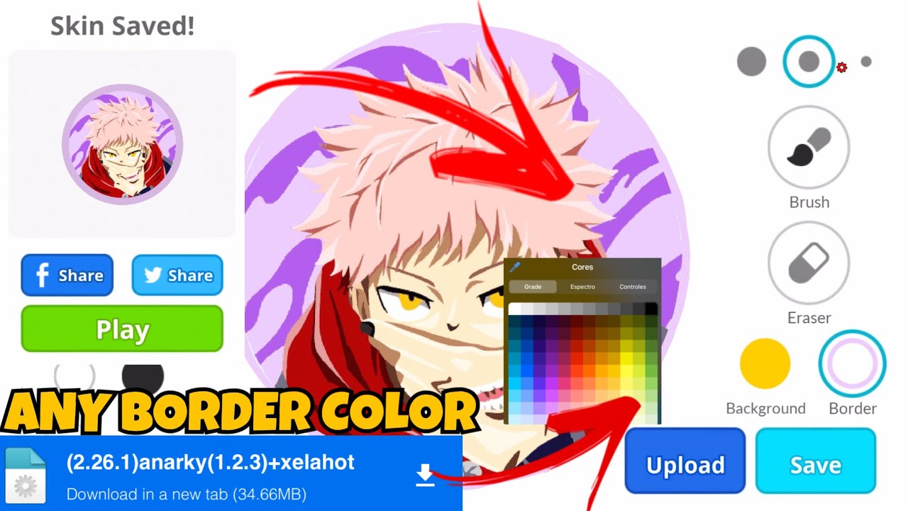 TUTORIAL CUSTOM SKIN AGARIO WITH ANY BORDER COLOR,VERSION 2.26.1 + HACK ...