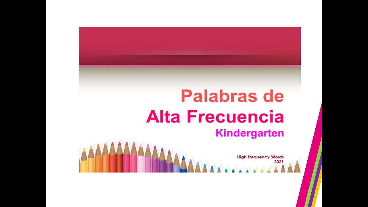 Palabras de Alta Frequencia TODAS Kindergarten - YouTube