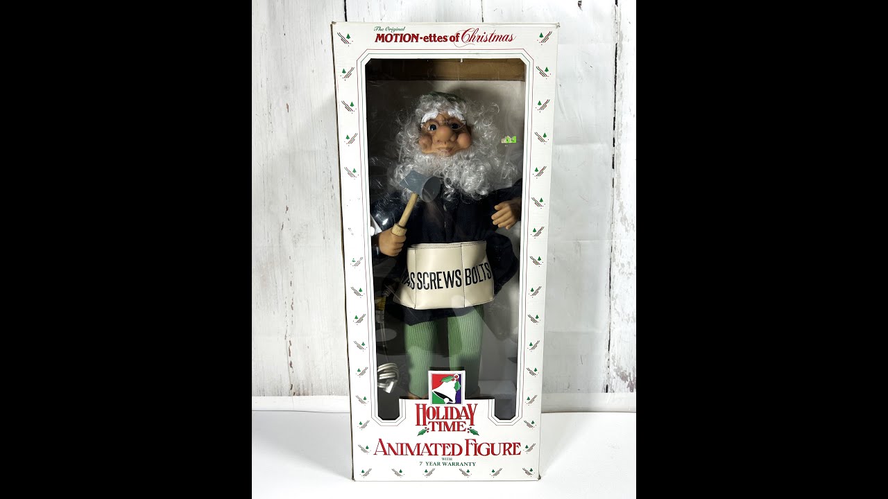 1990 vintage Telco MOTION-ettes of Christmas Animated Santa's Helper ...