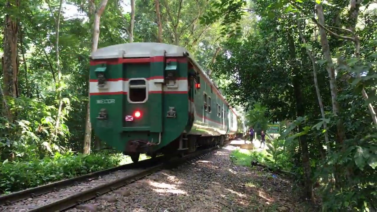 Parabat express passing Lawachara National Park - YouTube