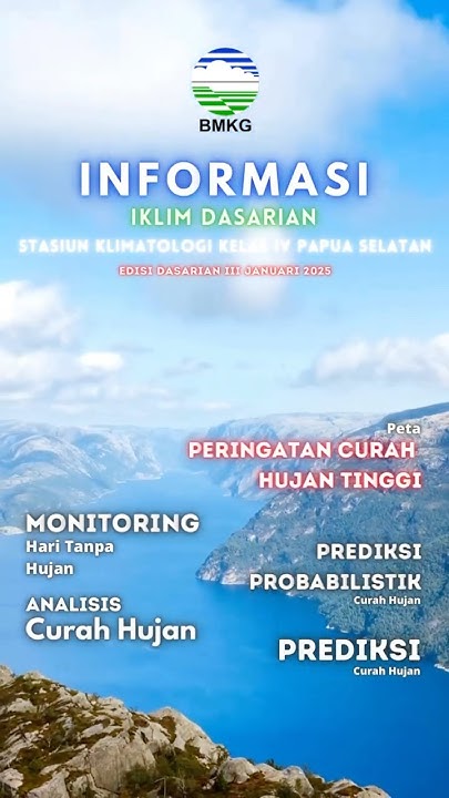 Berikut kami sampaikan Informasi Iklim dasarian III Januari 2025 Papua Selatan Semoga bermanfaat ...