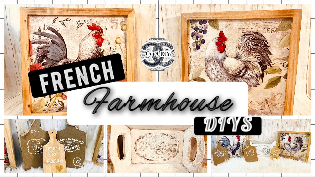 FRENCH FARMHOUSE RUSTIC DECOR FOR KITCHEN I Rooster & Chicken Kitchen ...