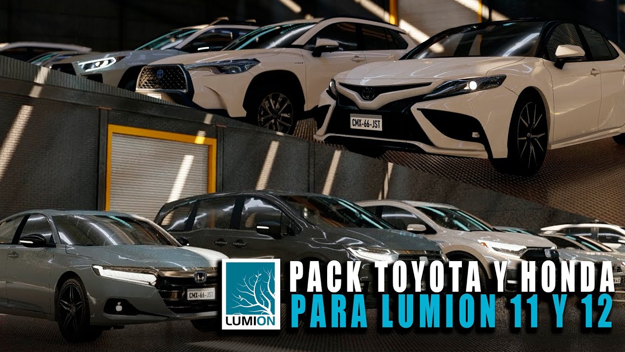 NUEVO PACK DE AUTOS TOYOTA Y HONDA PARA LUMION 11 Y LUMION 12 - YouTube