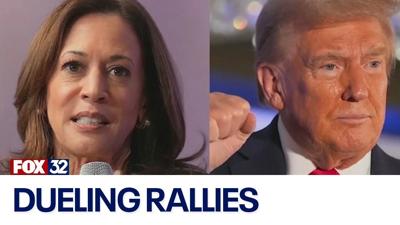 Dueling presidential campaign rallies held as Election Day nears - YouTube