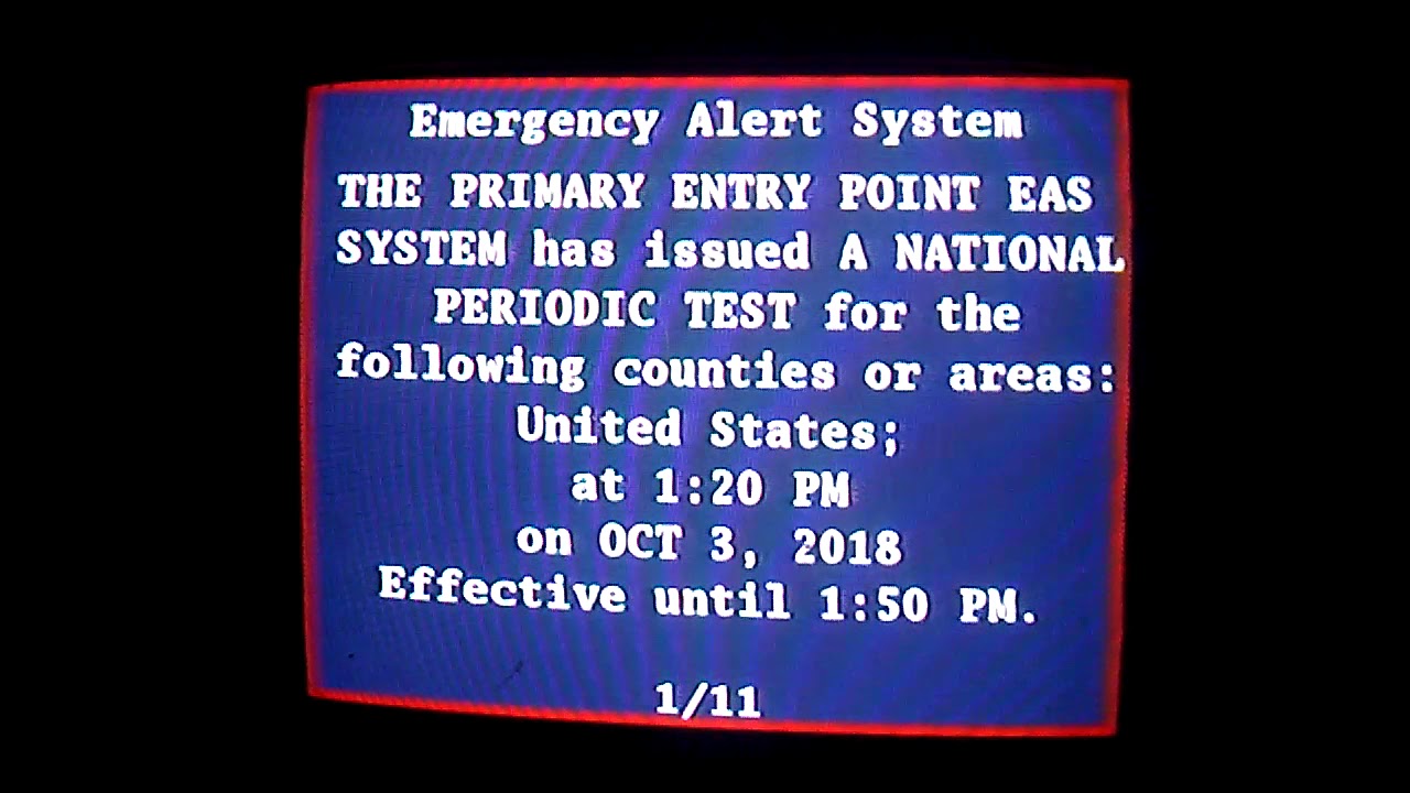 Caught the National EAS Periodic Test on TV! :D - YouTube