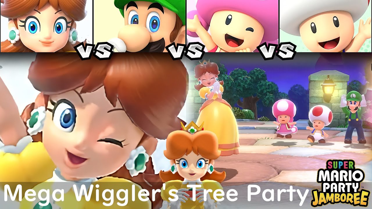 Super Mario Party Jamboree Daisy vs Luigi vs Toad vs Toadette in Mega ...