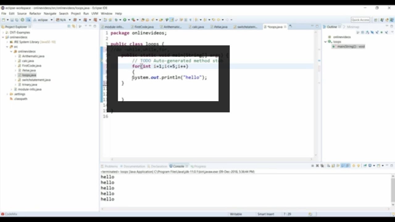 For Loop In Java Loops Introduction And For Loop In Java Java Tutorial In 5359