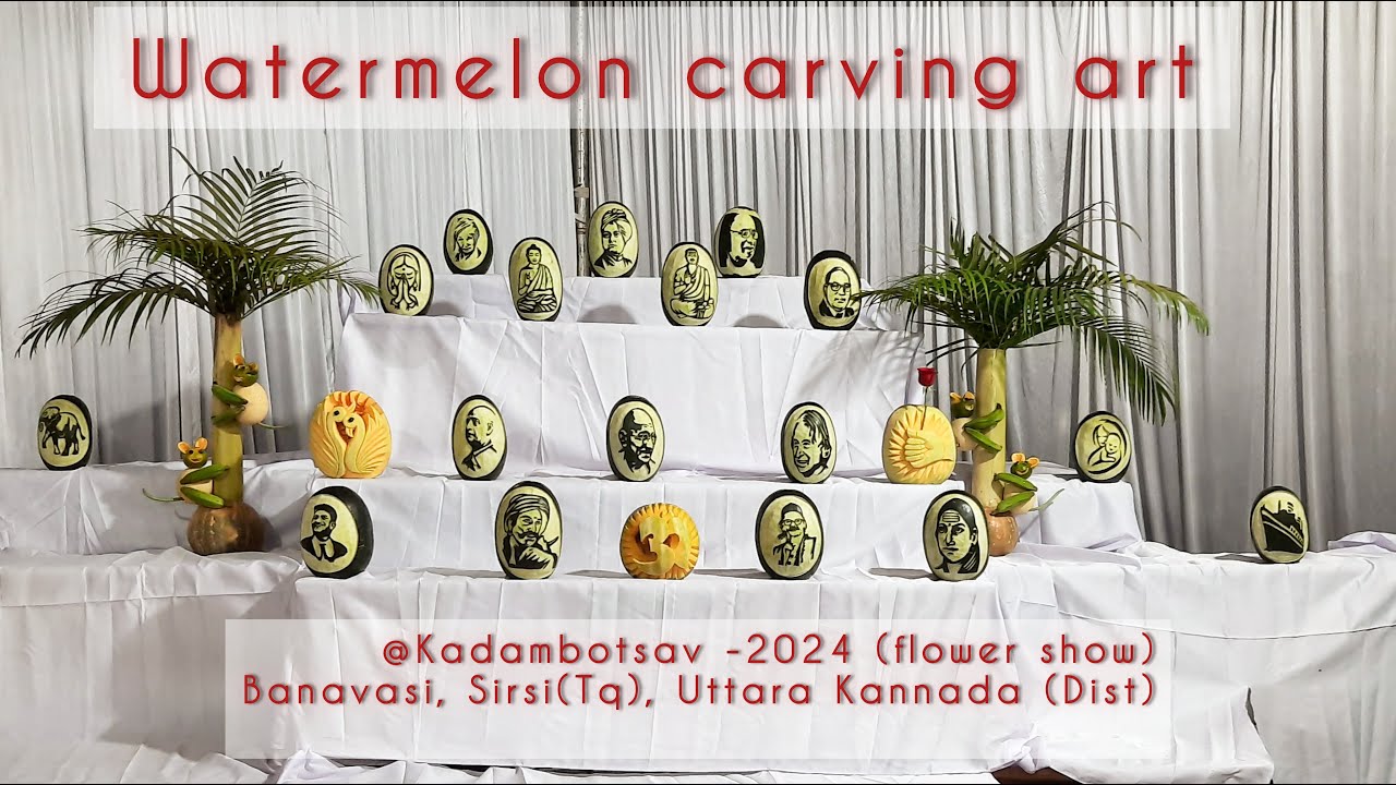 Vegetable carving|| watermelon carving|| watermelon carving art - YouTube