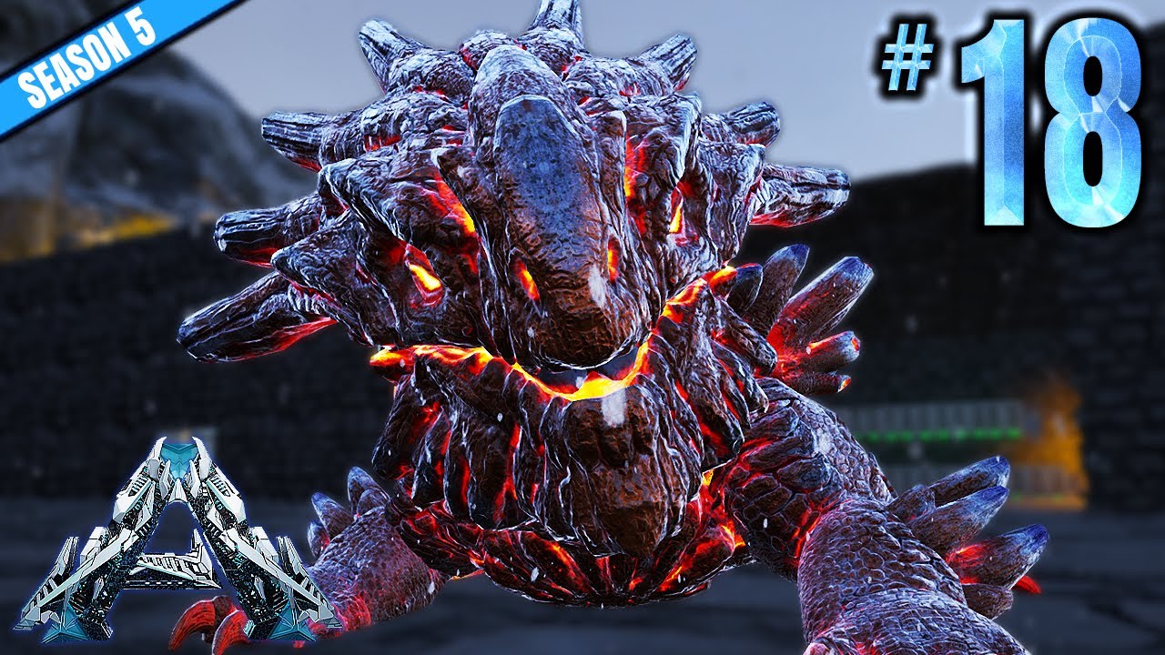 BABY MAGMASAUR... LAVA LARRY | Part 18 | Ark: Survival Evolved [Co-Op ...