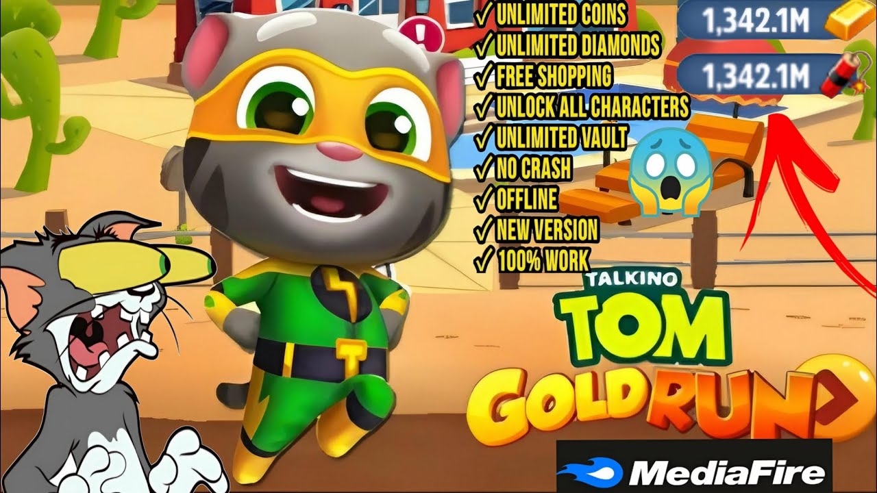 Talking Tom Gold Run Mod apk v7.6.1.8050 (unlimited money and unlock ...