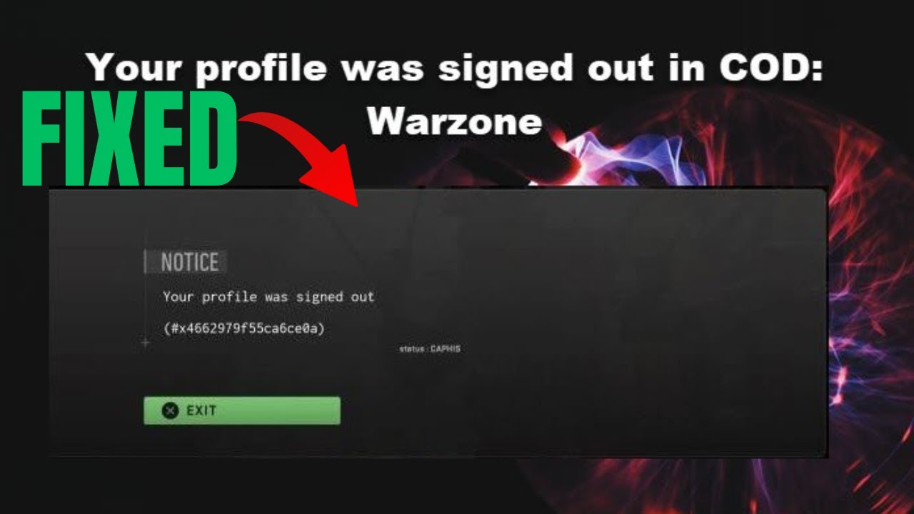 How to Fix Your Profile Was Signed Out in Call Of Duty Warzone (Quick ...