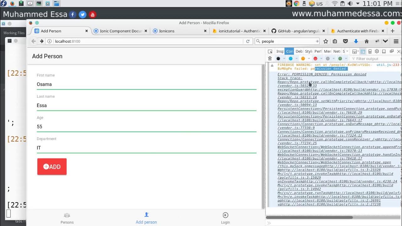25 Ionic 3 firebase Registration - YouTube
