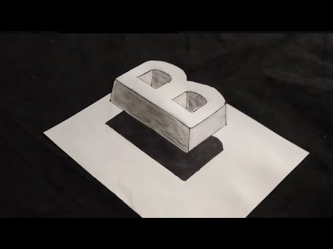 Very Easy!! How To Drawing 3D Floating Letter \